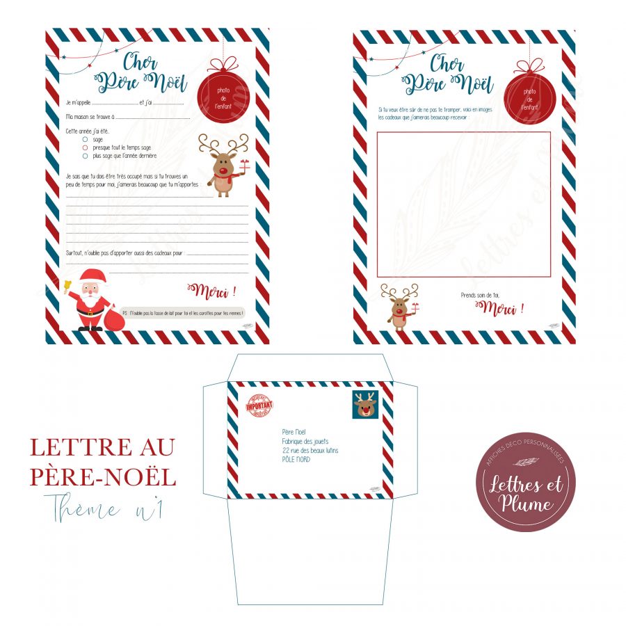 Lettres au Père Noël à imprimer gratuitement | Avec tout mon amour